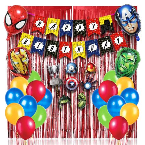 Buy Party Propz Superhero Birthday Decorations Kit 35pcs Super Hero