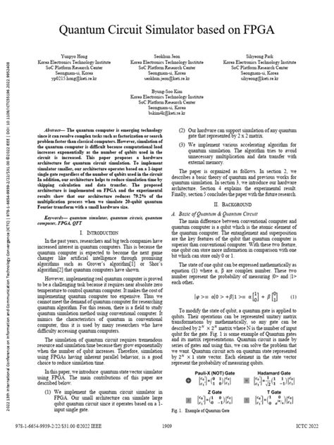 2 Quantum Circuit Simulator Based On Fpga Pdf Quantum
