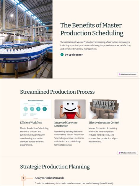The Benefits Of Master Production Scheduling Pdf Scheduling Production Processes Inventory
