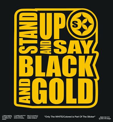 Pittsburgh Steelers Logo Black Gold Decal Vinyl Sticker Nfl Football