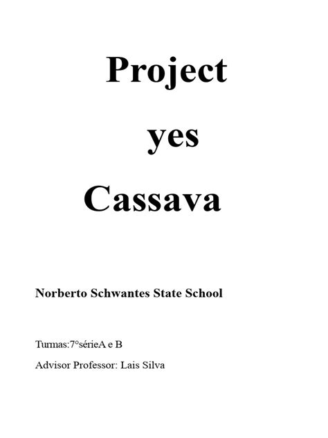 Cassava Culture Cassava Project Pdf Foods