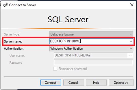 Database Unable To Connect To Local Sql Server With Windows