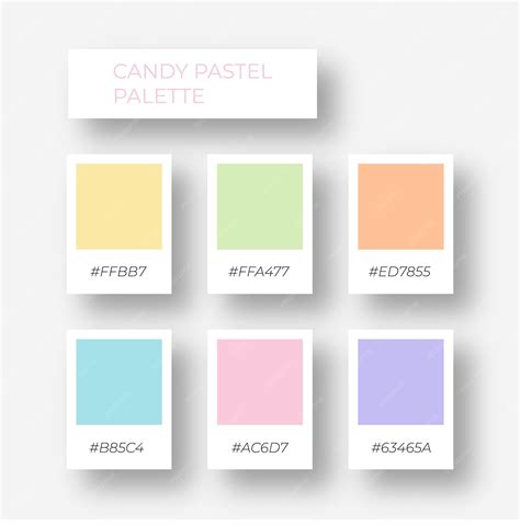 Premium Vector Trendy Pallete Of Color Pastel Color Pallete Swatch