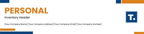 Free Personal Inventory Header Template To Edit Online