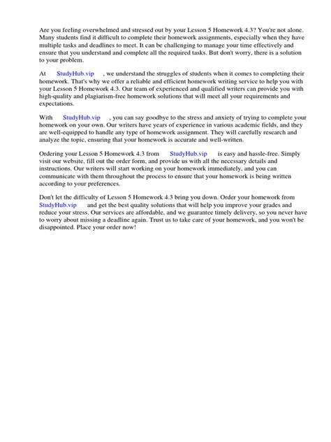 Lesson 5 Homework 4 3 Download Free Pdf Homework Mathematics