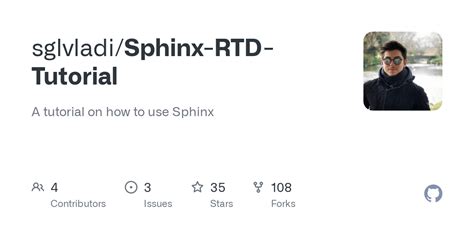 Sphinx RTD Tutorial Index Rst At Master Sglvladi Sphinx RTD Tutorial