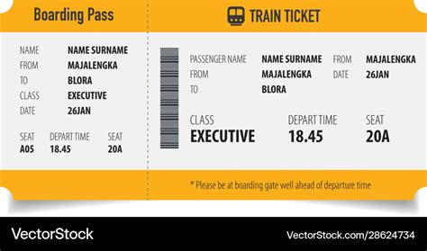 Creative Train Ticket Concept Design Modern Vector Image