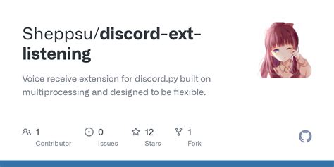 Github Sheppsu Discord Ext Listening Voice Receive Extension For