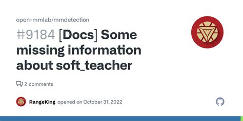 Docs Some Missing Information About Softteacher · Issue 9184 · Open