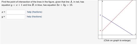 Solved Find The Point Of Intersection Of The Lines In The Chegg