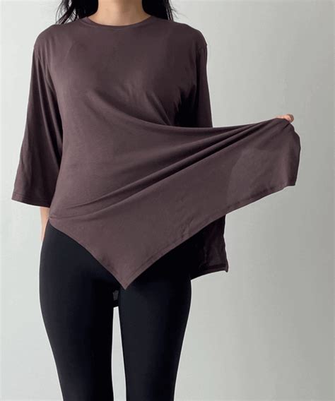 하몽드 11힙커버롱티 옆트임 빅사이즈 필라테스 운동복 요가복 헬스복 트레이닝 애슬레저 상의 커버업 반팔 티셔츠 임산부 발레리나티 숏슬리브