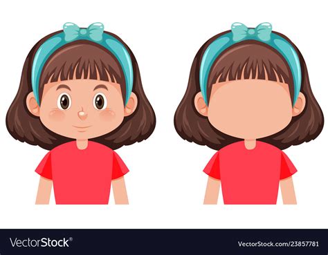 Set Of Brunette Girl Character Royalty Free Vector Image