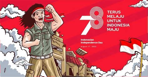 Free Vector Indonesian Independence Day Background August 2023