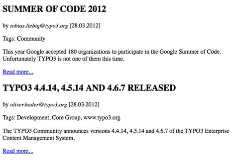 Transform And Display An External Rss Feed — Xslt Content Object Main