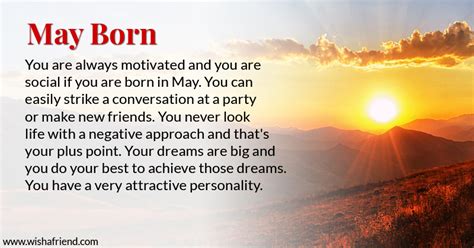 What Does Your Birth Month Say About You Born In May