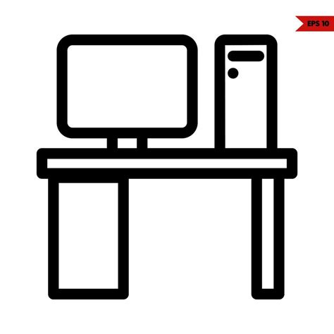 Computer Line Icon 25558191 Vector Art At Vecteezy