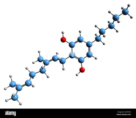 3d Image Of Cannabigerol Skeletal Formula Molecular Chemical Structure Of Cannabinoid Cbg