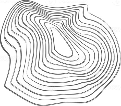 Tree Rings Organic Pattern Topography Line Circle Nature Wavy Contour Shape Topographic Icon