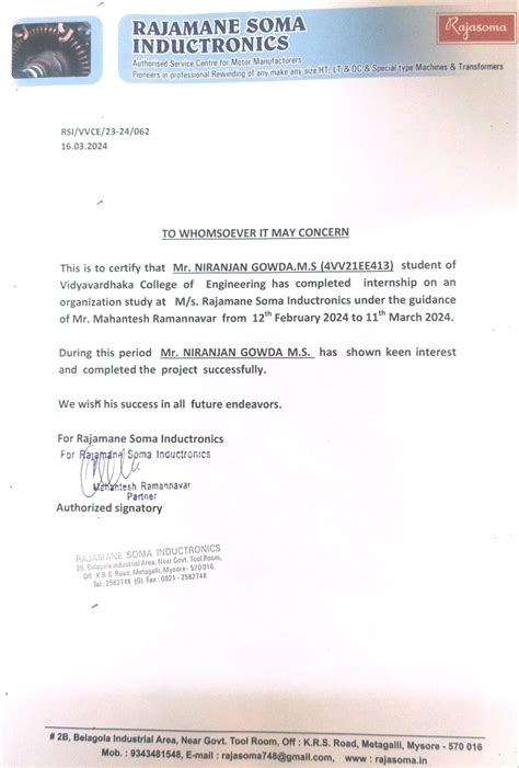 niranjan gowda m s on linkedin internshipcompleted motorwinding