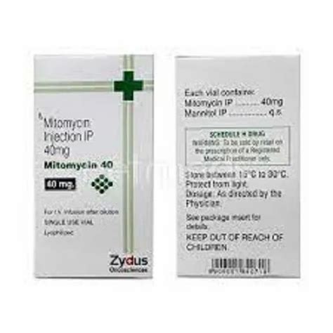 Zydus Cadila Mitomycin 40mg Injection Mitomycin Packaging 1vial