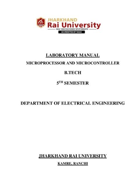Experiment Pdf 189392 Lab Manual Microprocessor And Microcontroller