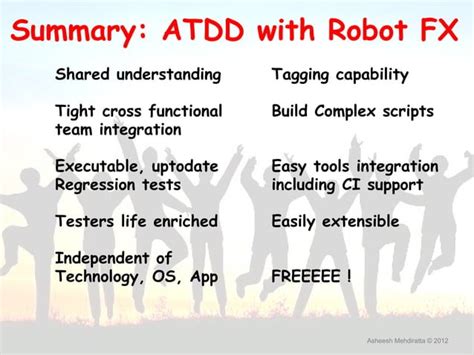 Acceptance Test Driven Development Using Robot Framework Ppt