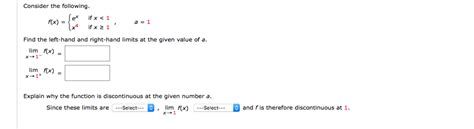 Solved Consider The Following Ex If X 1 F X F X 1 Find The Chegg Com