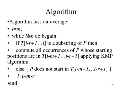 Ppt Average Case Analysis Of An Exact String Matching Algorithm
