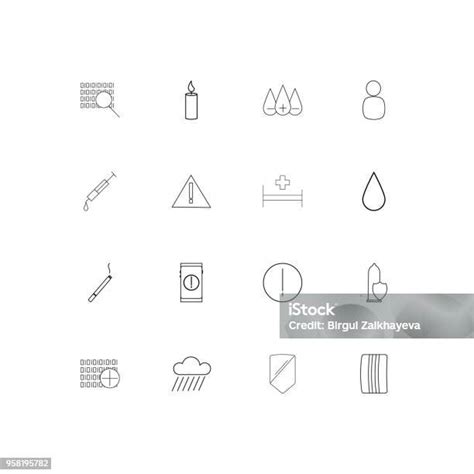 의료 및 의료 선형 얇은 아이콘 설정합니다 간단한 벡터 아이콘 설명 0명에 대한 스톡 벡터 아트 및 기타 이미지 0명 건강관리와 의술 담배 Istock