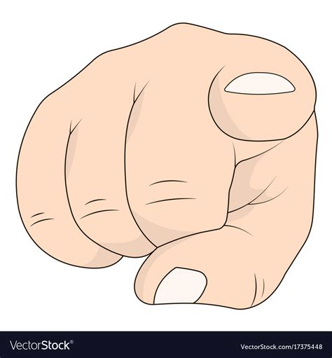 Hand With Index Finger Pointing At The Viewer Vector Image