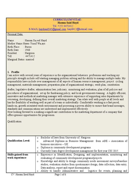 Hassan Cv Pdf