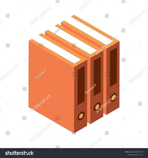 Office Binders Icon White Background Stock Vector Royalty Free