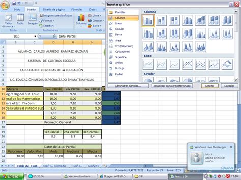 WORLD OF TICs Pràctica No 1 Excel Gràficas 3 Parcial