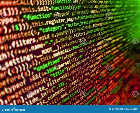 Code De Programmation Technologie Abstraite Arrière Plan Du Développeur Logiciel Et De Script