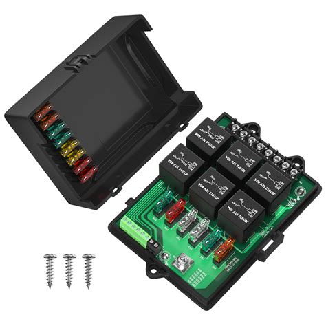 12v Automotive 6 Way Fuse And Relay Module Box With Led Indicators Daier