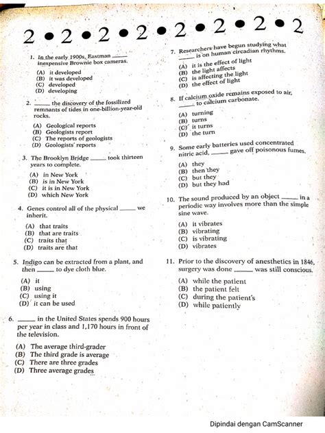 Structure And Written Expression Exercise Pdf