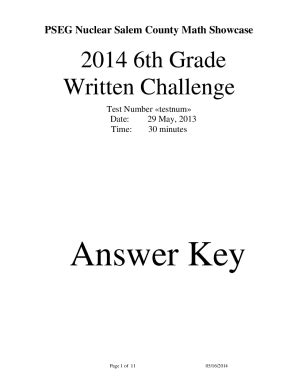 Fillable Online The PSEG Nuclear Salem County Math Showcase Fax Email