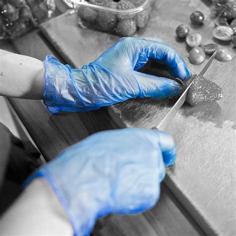 Gd11 Shield® Blue Vinyl Powdered Disposable Glove Polyco Healthline