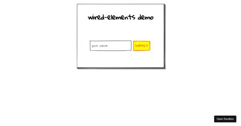 React Wrapper For Wired Elements Forked Codesandbox