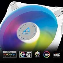 Amazon Com ARCTIC P PWM PST A RGB PC Fan Mm PWM Case Fan Optimised For Static Pressure