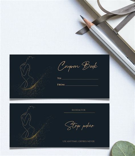 Sex Gift Voucher Printable Naughty Coupons For Valentines Etsy