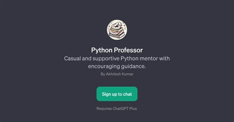 Python Professor Ai Tool For Python Lessons