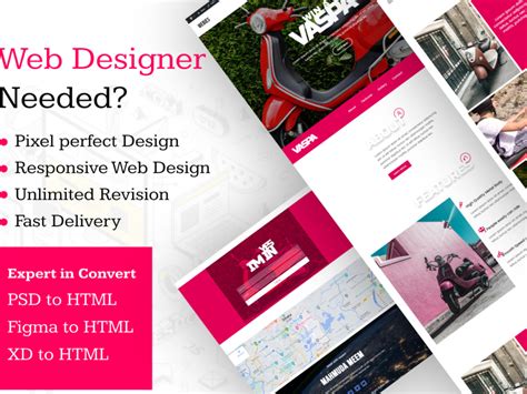 UI UX Design With FIGMA XD And Convert In HTML CSS Upwork