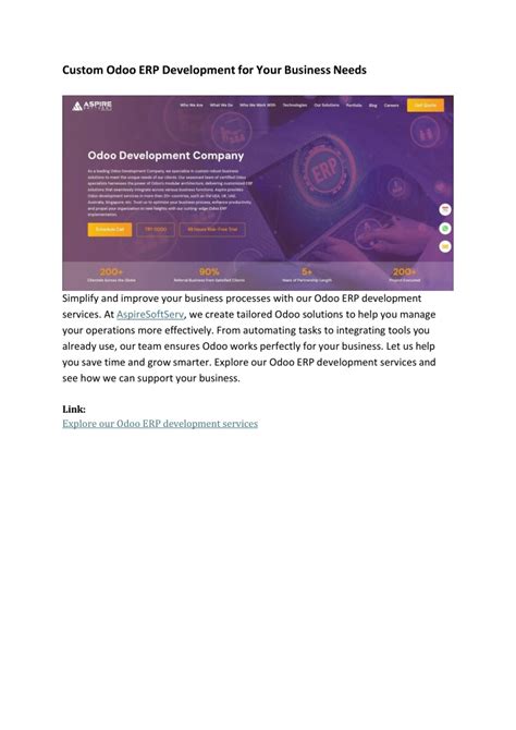 Ppt Custom Odoo Erp Development Services Aspiresoftserv Powerpoint Presentation Id 14009734