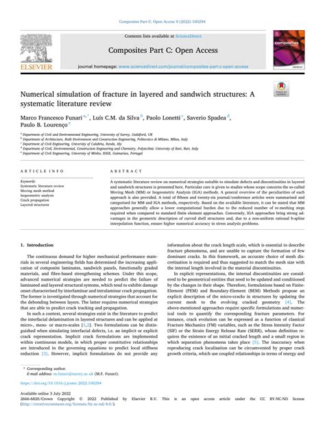 PDF Numerical Simulation Of Fracture In Layered And Sandwich Structures A Systematic