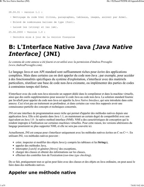 B L`interface Native Java Java Native Interface Jni
