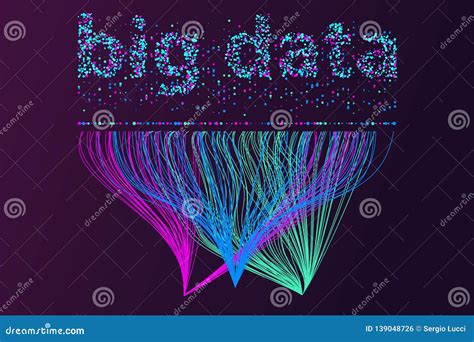 Big Data Visualization Network Big Data Concept Stock Vector