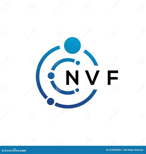 Design Do Logotipo Da Tecnologia De Letras Nvf Em Fundo Branco Nvf