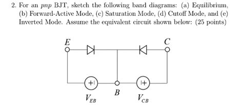 2 For An Pnp Bjt Sketch The Following Band Diagrams A Equilibrium