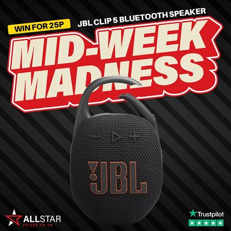 JBL Clip Portable Bluetooth Speaker All Star Prizes